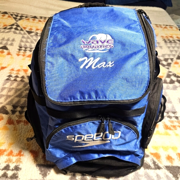 Speedo | Bags | Vintage Extra Large Speedo Swimbagbackpack Wave ...